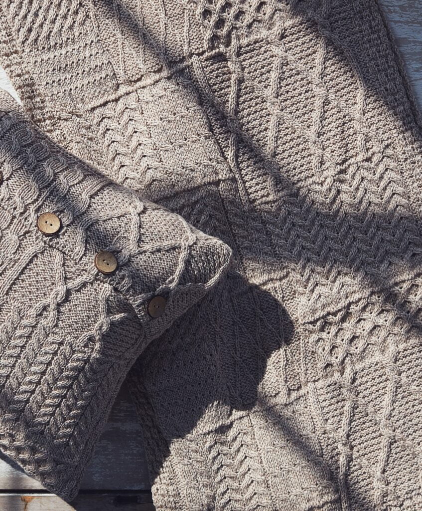 Knitted Throw with a Variety of Traditional Aran Patterns - Aran ...