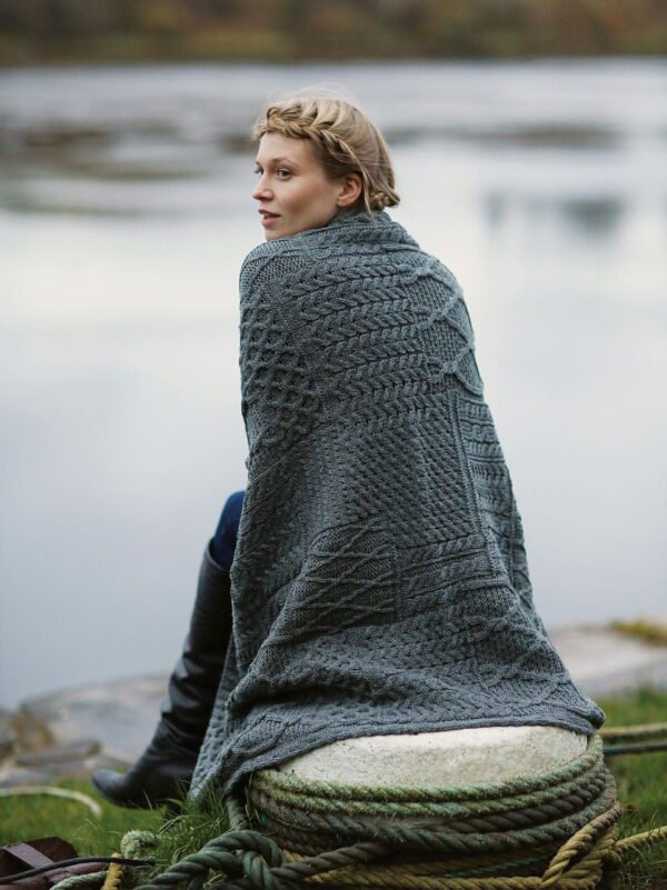 Knitted Throw with a Variety of Traditional Aran Patterns - Aran ...
