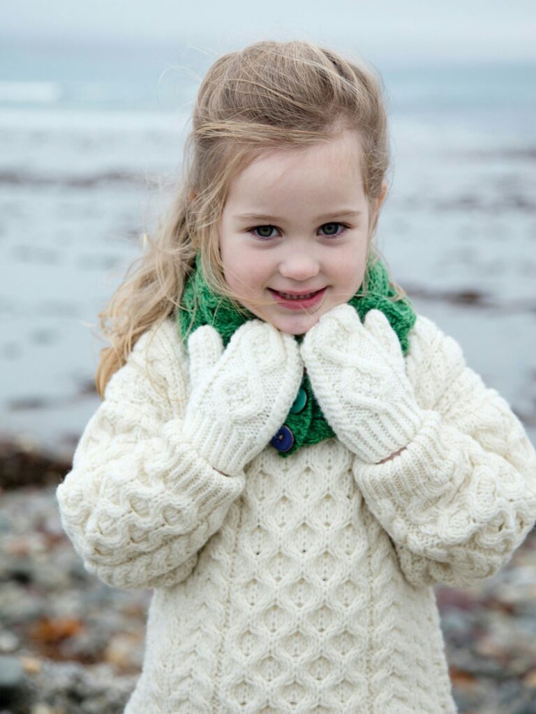 Children's Hand Knit Mittens - Aran Islands Knitwear